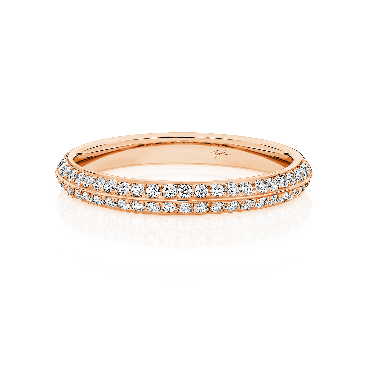 Double Row Round Brilliant Cut Diamond Wedding Ring – York Jewellers AU